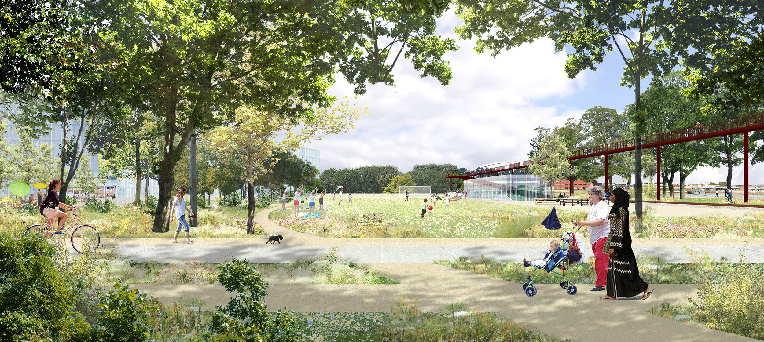 Op Park Kap Dam is er een goede mix tussen sport, speelruimte en open ...